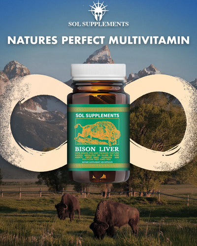Grass Fed Bison Liver Capsules | Sol Supps | Buy Today